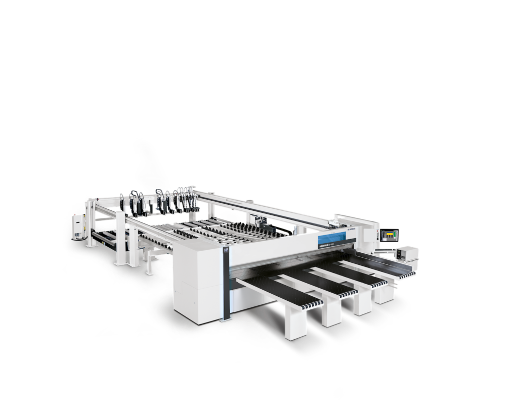 SAWTEQ S-410 opdeelzaag met heftafel - OPTIMAT